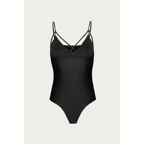 AFRM | Tops | New Afrm Cole Bodysuit In Noir | Poshmark